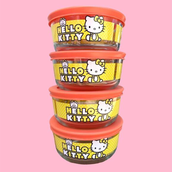 Hello Kitty | Kitchen | Sanrio Pyrex Hello Kitty Set | Poshmark